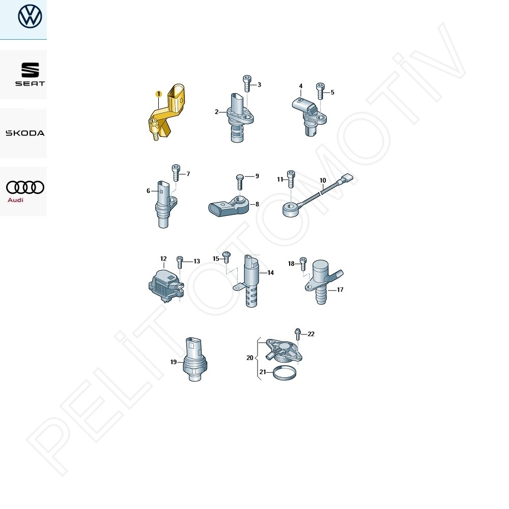 Audi Krank Mili Motor Devir Sensörü 04L906433B - 1,076.25 TL + KDV