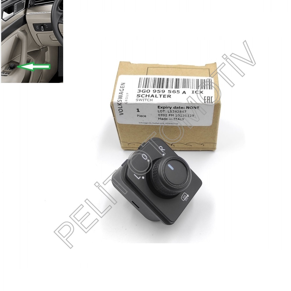 Passat Tiguan Caddy T-Roc Leon Arteon Ayna Ayar Düğmesi 3G0959565A ...