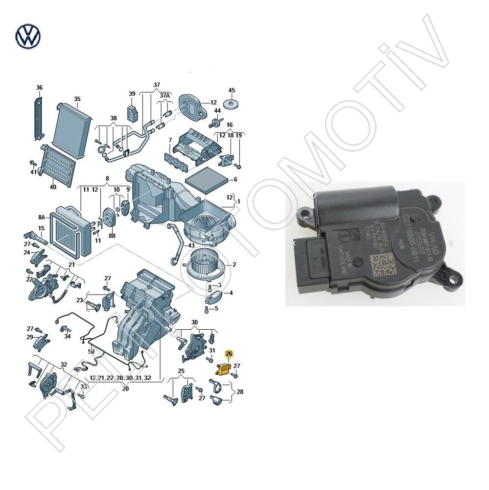 Seat Kalorifer Ayar Motoru 5Q0907511K 2Q0907511G Orjinal - 2,210.68 TL ...