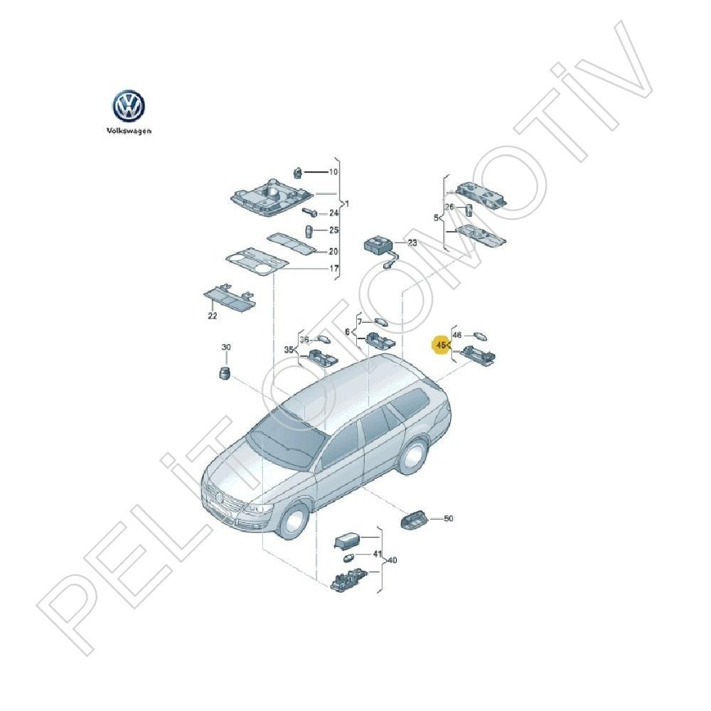 Transporter (2003 - 2019) Bagaj Aydınlatma Lambası 7L6947101A - 516.25 ...