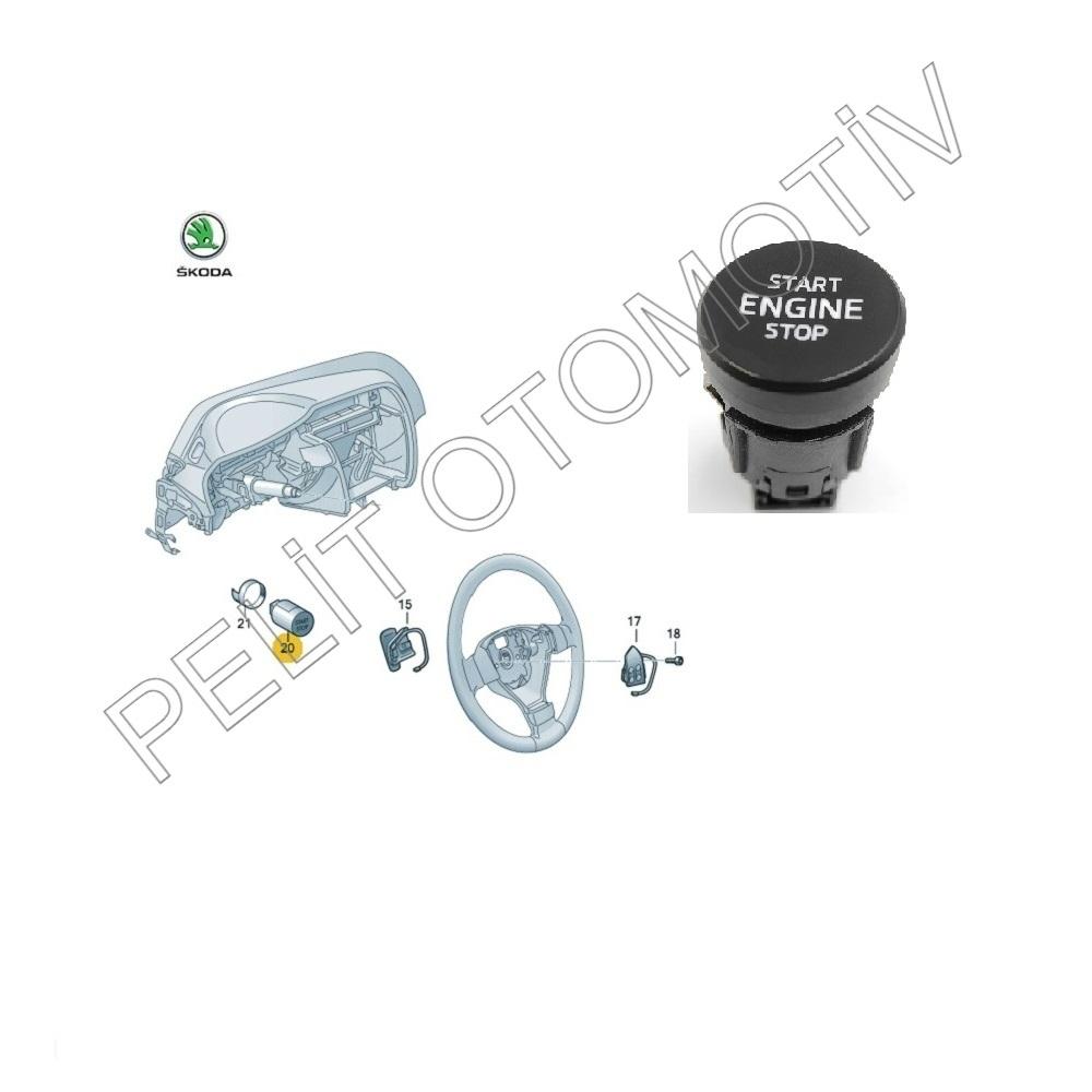 Karoq Start Stop Düğmesi 3V0905217A - 1,382.50 TL + KDV